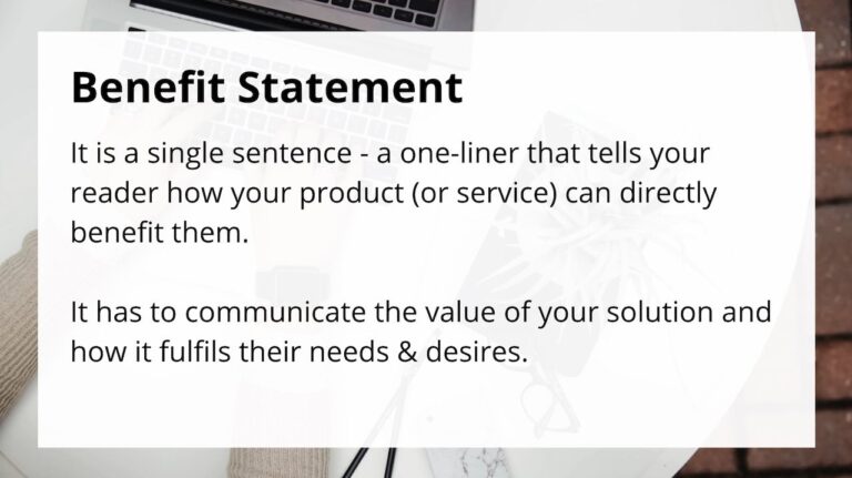 How To Write An Effective Benefit Statement (A 7-Step Guide)